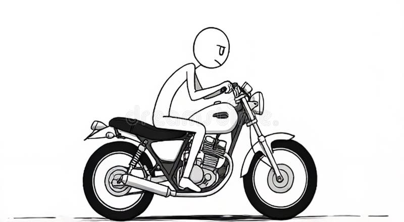 Stick Figure Motorcycle Ride Stock Footage - Video of riding, character ...