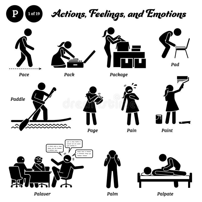 Stick Figure People Man Action, Feelings, and Emotions Icons Alphabet P ... Stick Figure People Man Action, Feelings, and Emotions Icons Alphabet P ...