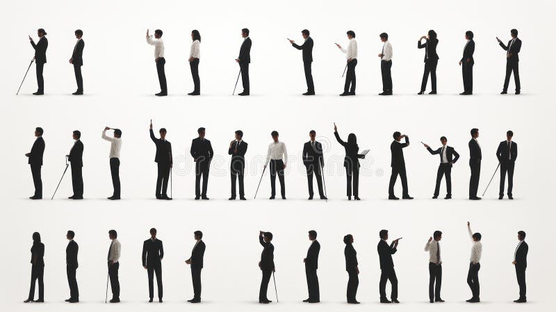 Stick Figure Pictogram Icons Set Stock Illustration - Illustration of ...