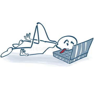 Stick Figures Computer Stock Illustrations – 456 Stick Figures Computer ...