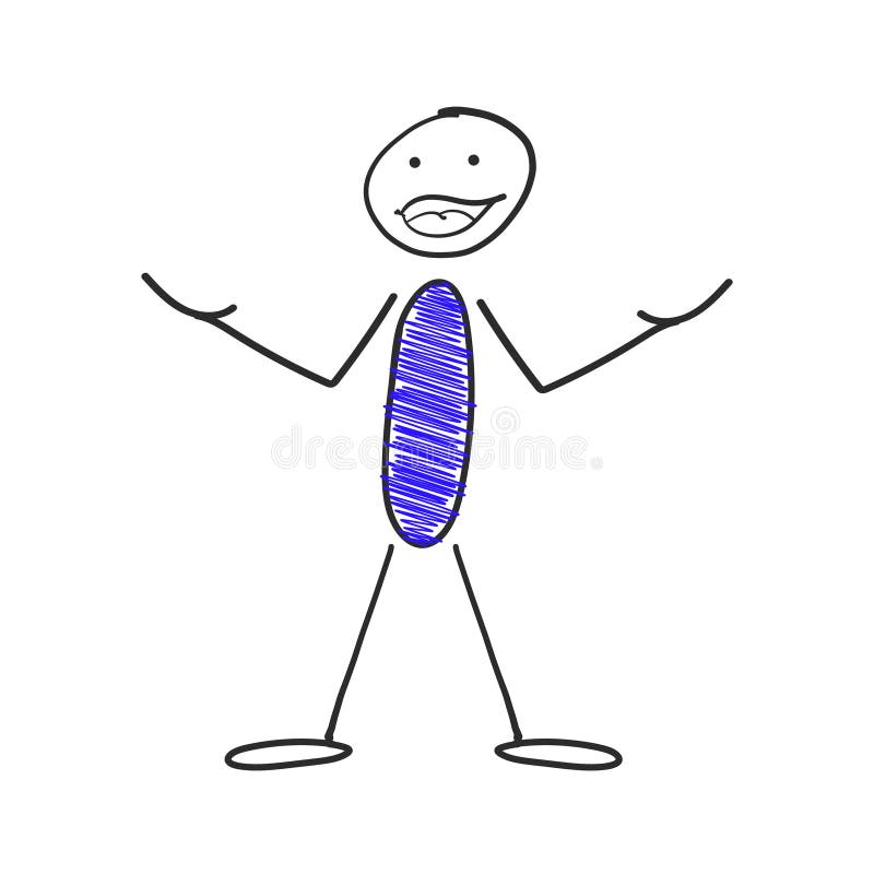 Black Stick Figure Question the Hand Gesture Stock Vector ...