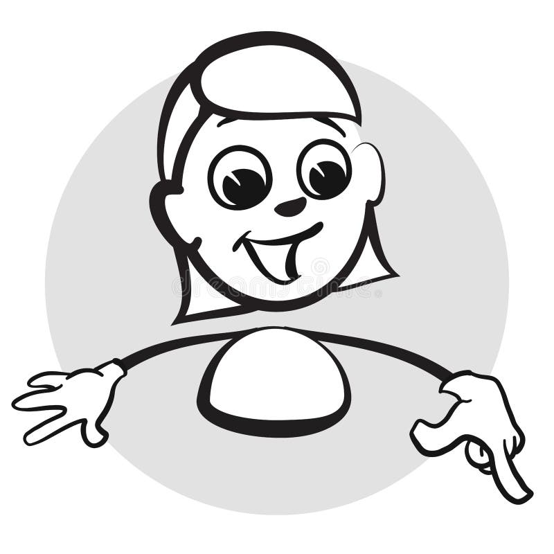 Stick Figure Series Emotions - Finger Pointing Down Stock Vector ...