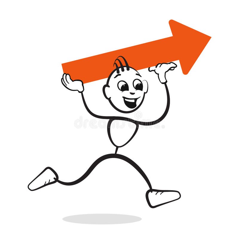 Stick Figure Series Emotions - Motivation Stock Vector - Illustration ...