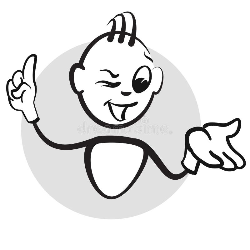 Stick Figure Series Emotions - Open Hand Stock Vector - Illustration of ...