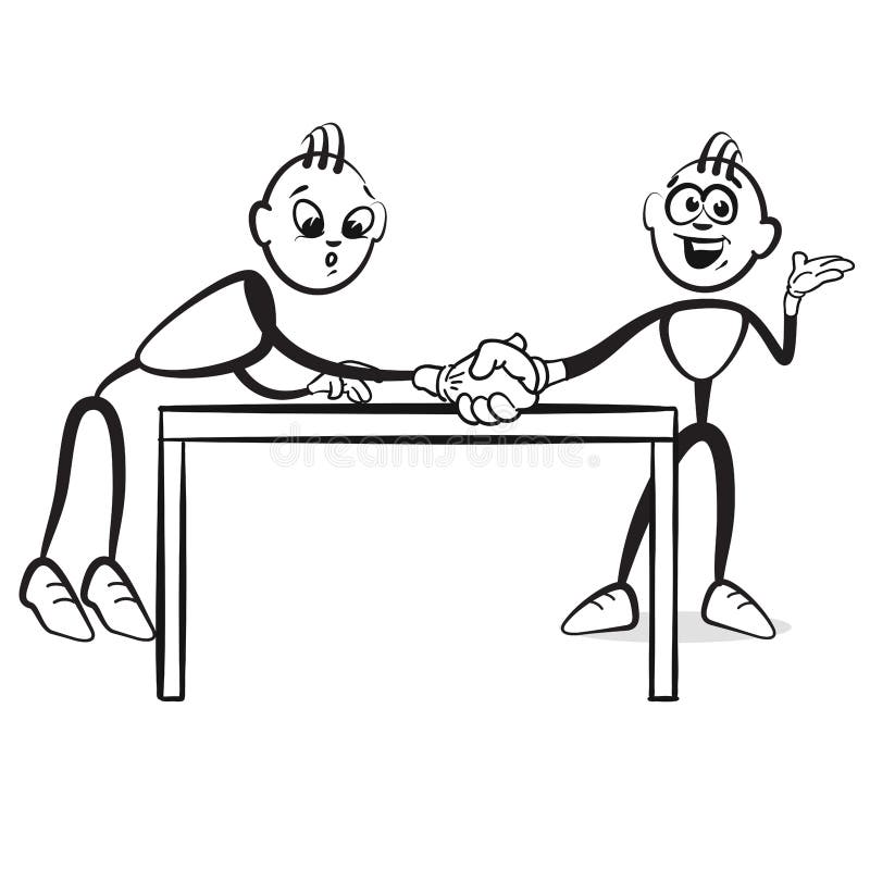 Stick Figure Series Emotions - Pull Over the Table Stock Vector ...