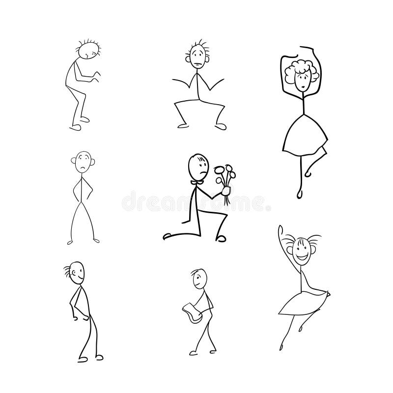 Figures exercising stock vector. Illustration of fitness - 2013293