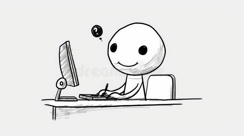 Stick Man Computer Stock Illustrations – 2,612 Stick Man Computer Stock ...