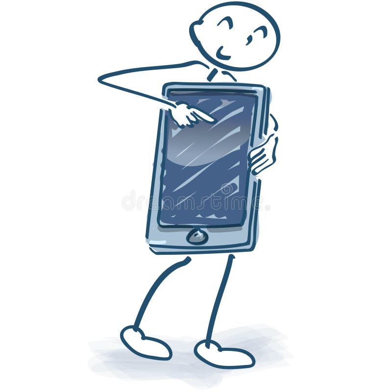 Stick Figure Smartphone Photo Stock Illustrations – 392 Stick Figure ...