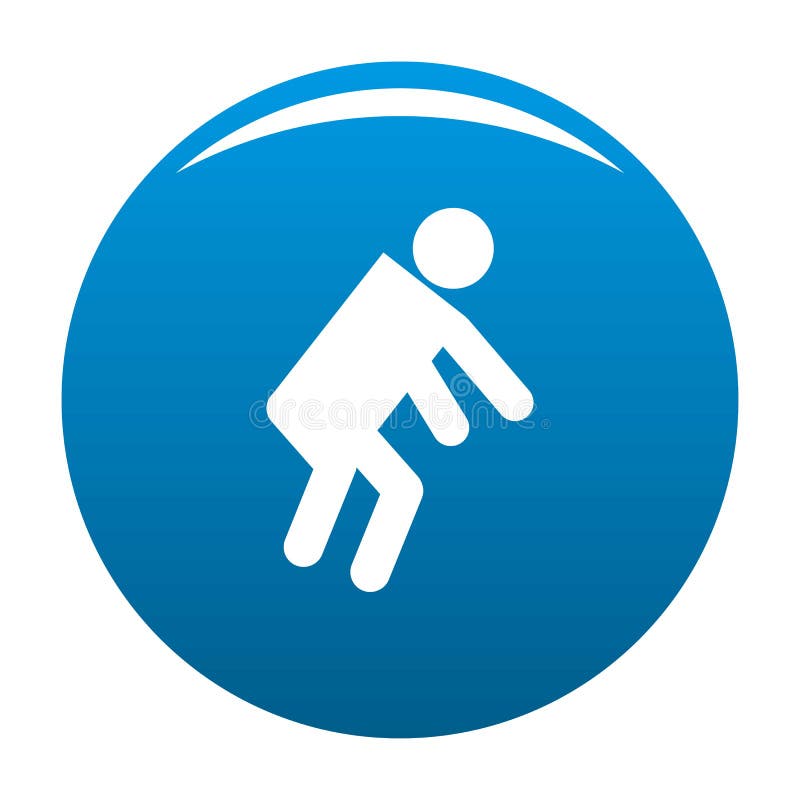 Stick Figure Stickman Icon Blue Vector Stock Vector - Illustration of ...