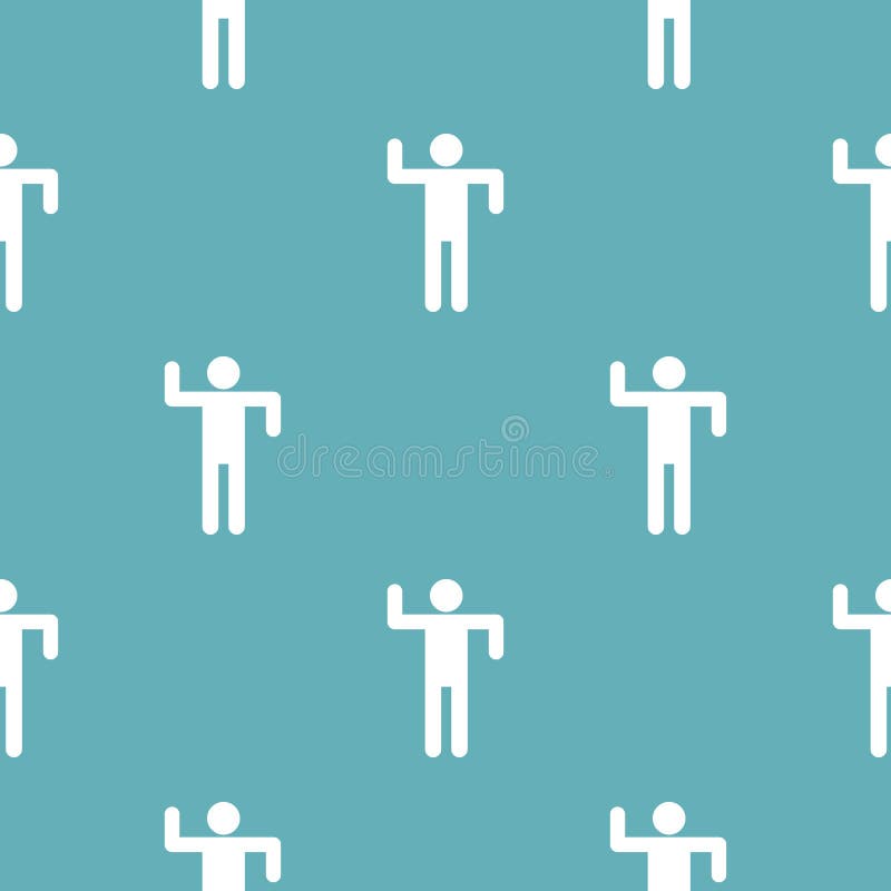 Stick Figure Stickman Pattern Seamless Stock Illustration ...