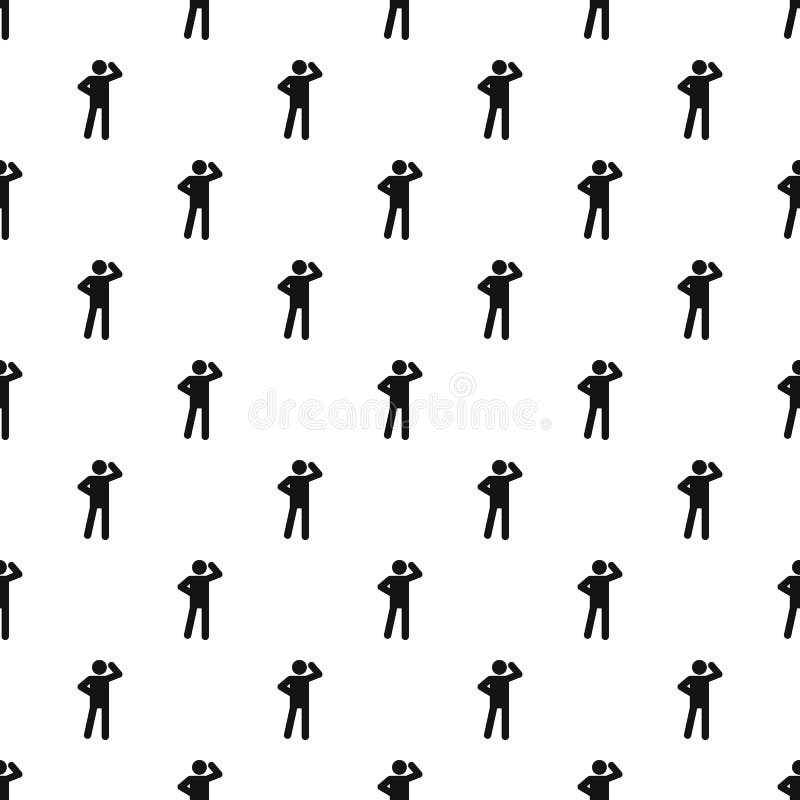 Stick Figure Stickman Pattern Seamless Stock Illustration ...