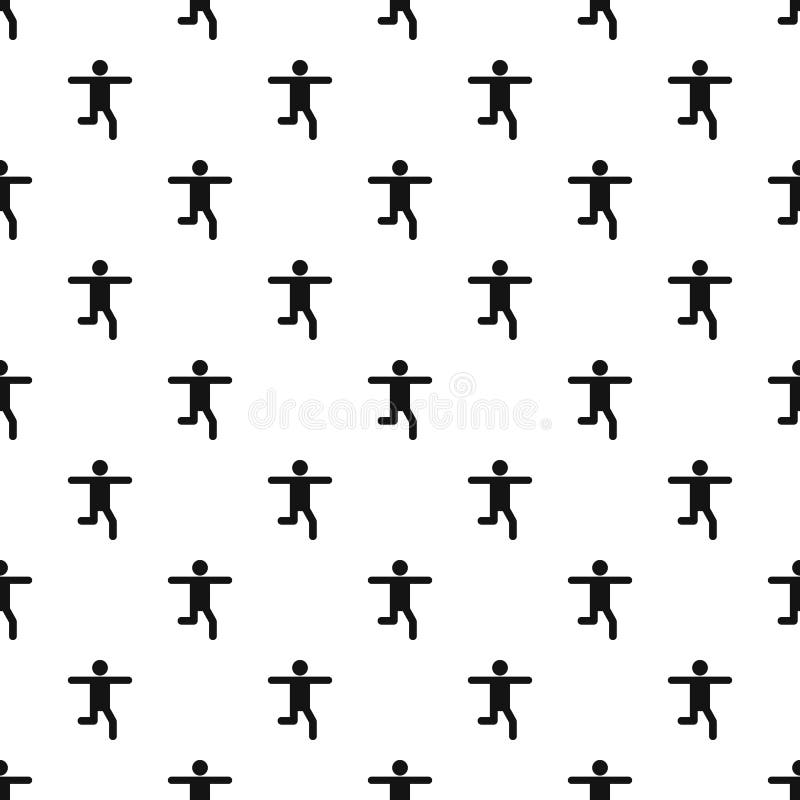 Stick Figure Stickman Pattern Seamless Stock Illustration ...