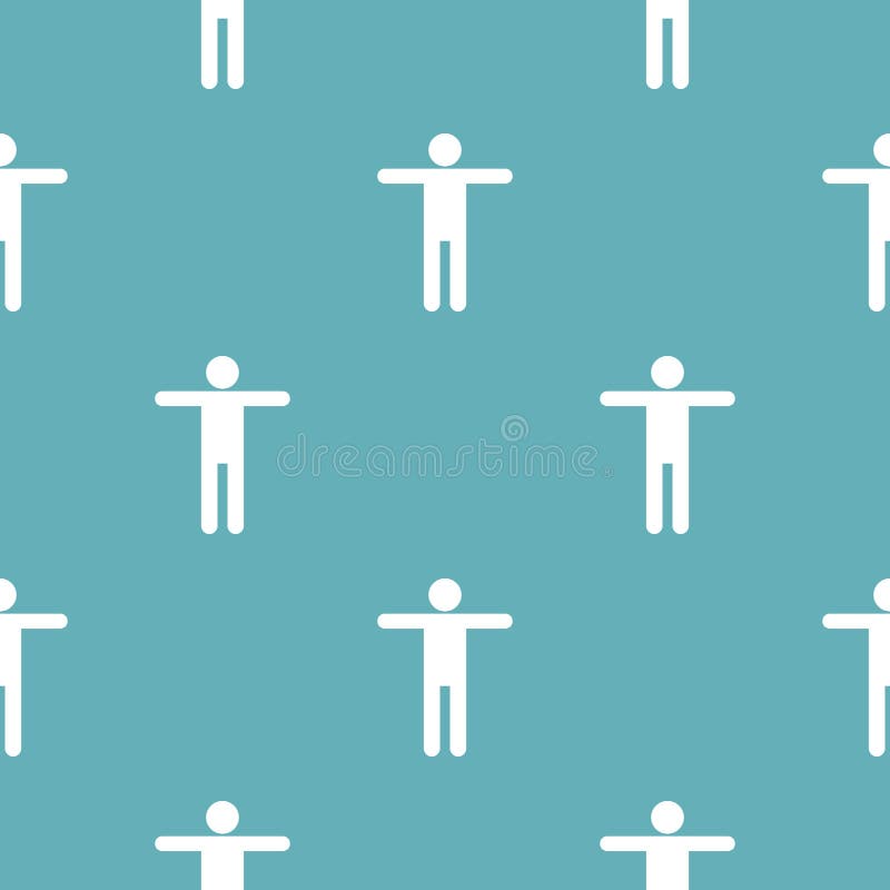 Stick Figure Stickman Pattern Seamless Stock Illustration ...