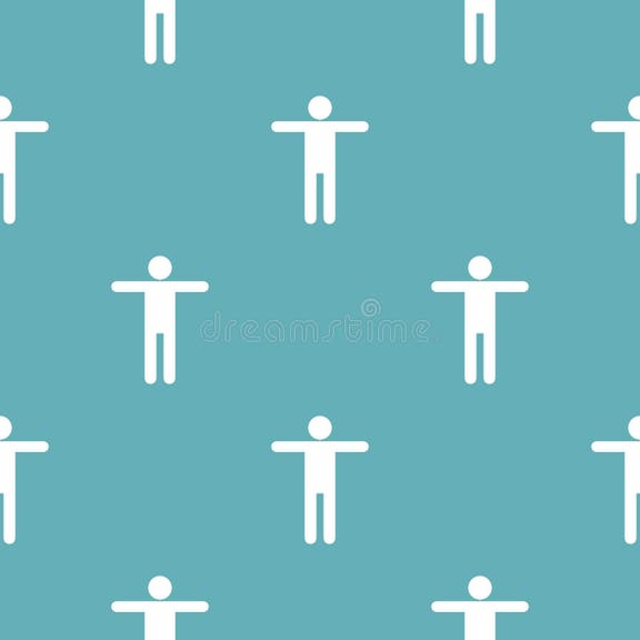 Stick Figure Stickman Pattern Seamless Stock Illustration ...