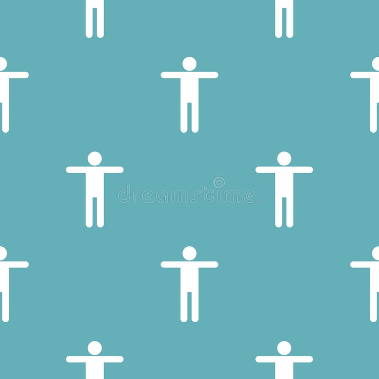 Stick Figure Stickman Pattern Seamless Stock Illustration ...