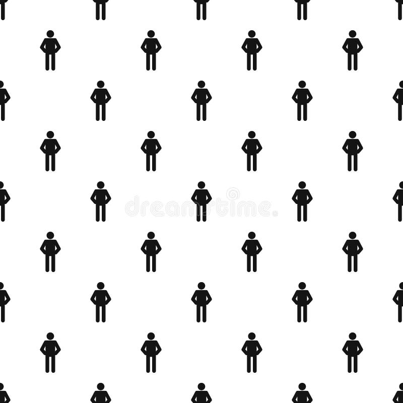 Stick Figure Stickman Pattern Vector Seamless Stock Vector ...