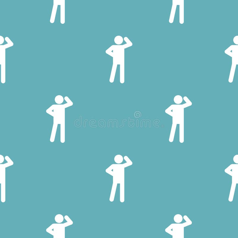 Stick Figure Stickman Pattern Vector Seamless Stock Vector ...