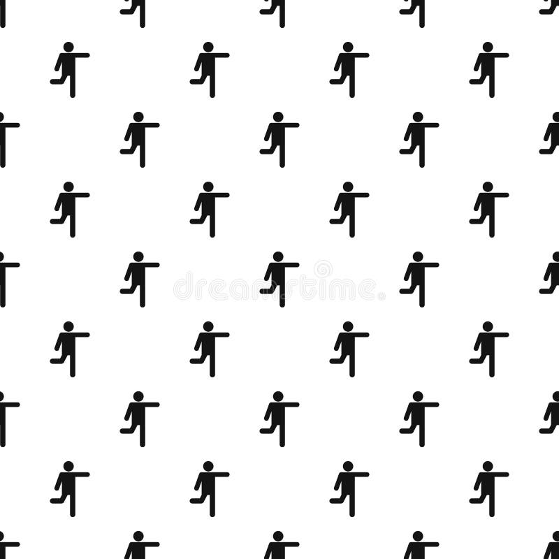 Stick Figure Stickman Pattern Vector Seamless Stock Vector ...