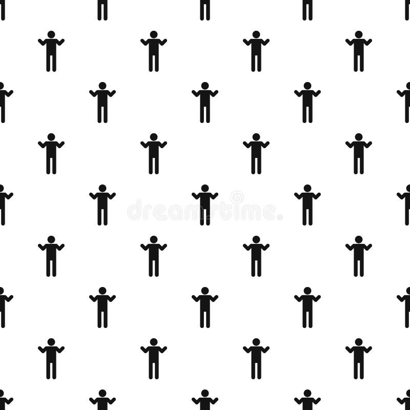 Stick Figure Stickman Pattern Vector Seamless Stock Vector ...