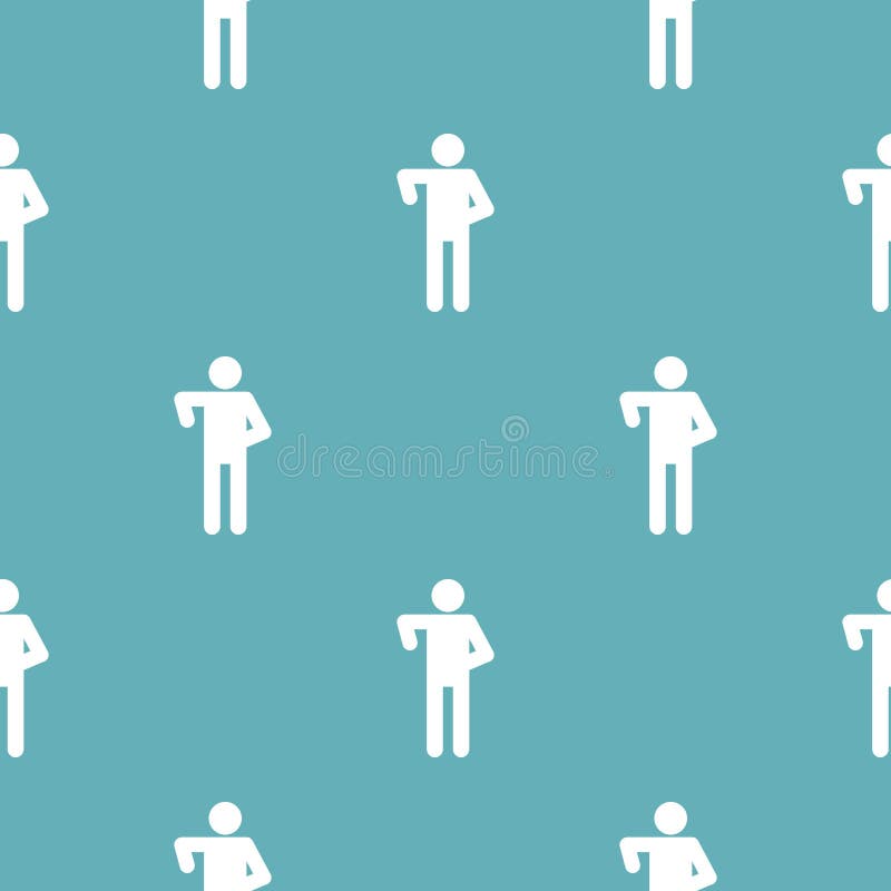 Stick Figure Stickman Pattern Vector Seamless Stock Vector ...