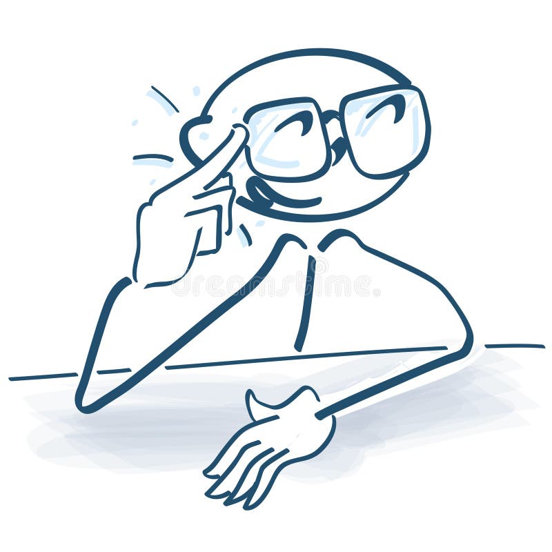 Stick Figure while Thinking Stock Vector - Illustration of info ...