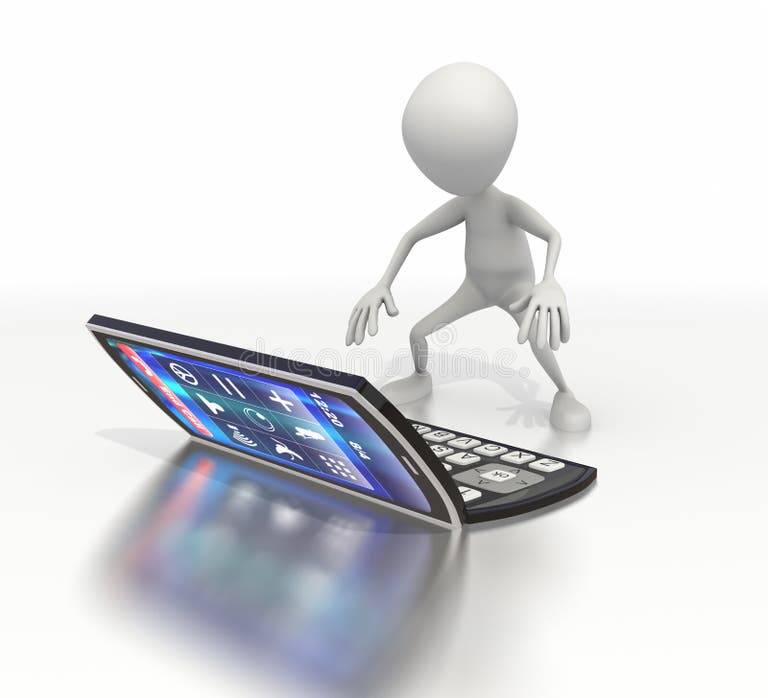 Stick Figure Cell Phone Stock Illustrations – 127 Stick Figure Cell ...