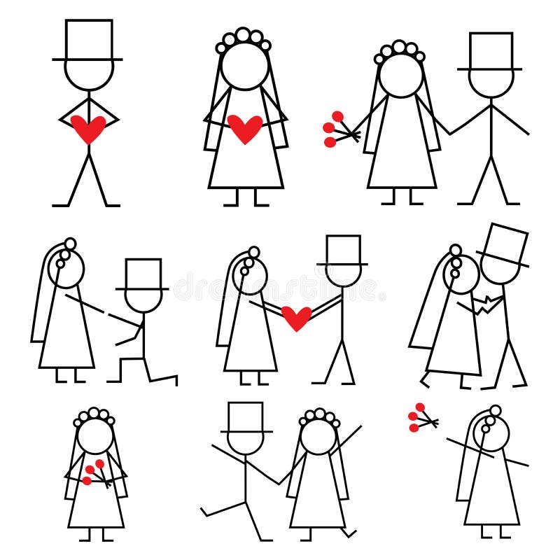 Wedding Clipart Clip Art Stick People Couple Figure By