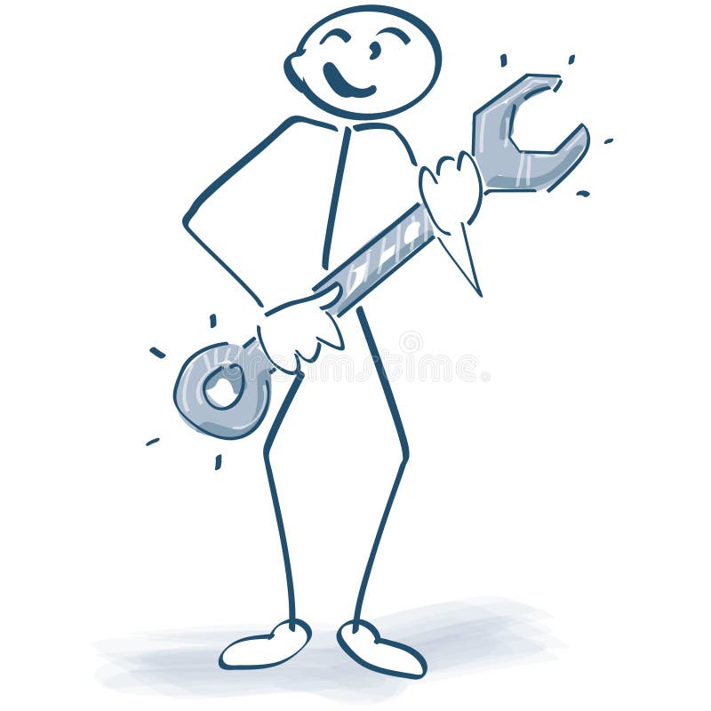 Stick Figure with Plates, Controlling and Multitasking Stock Vector ...