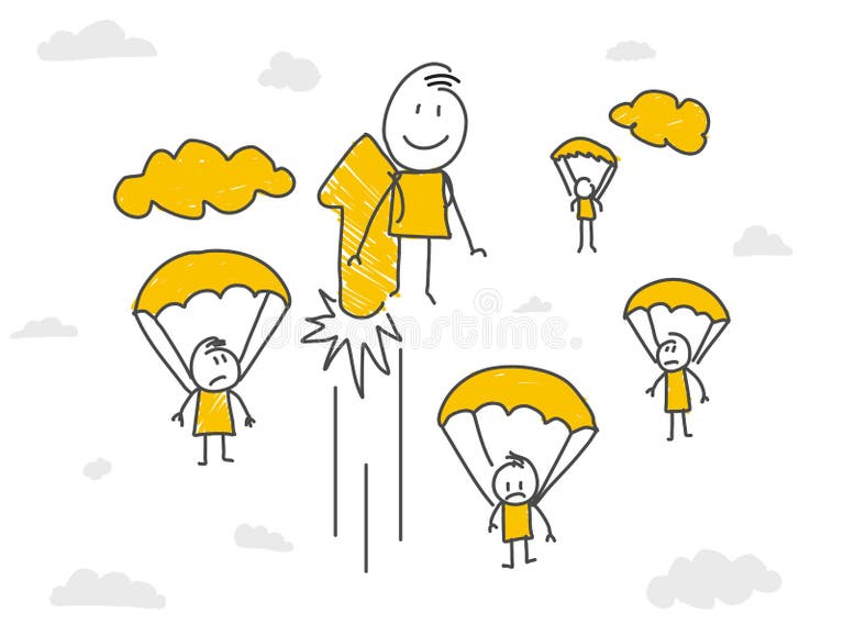 Stick Figures. Career Development. Vector Stock Illustration ...