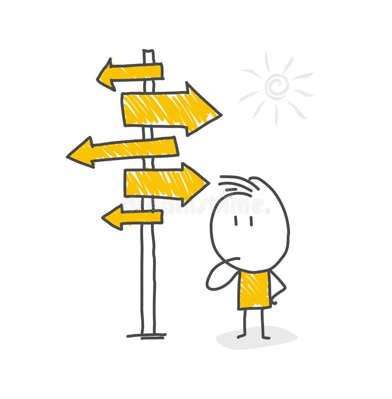 Stick Figure Choosing Stock Illustrations – 153 Stick Figure Choosing ...
