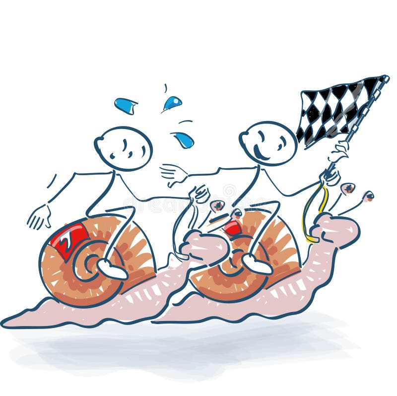 Snail race stock illustration. Illustration of superiority - 8201505