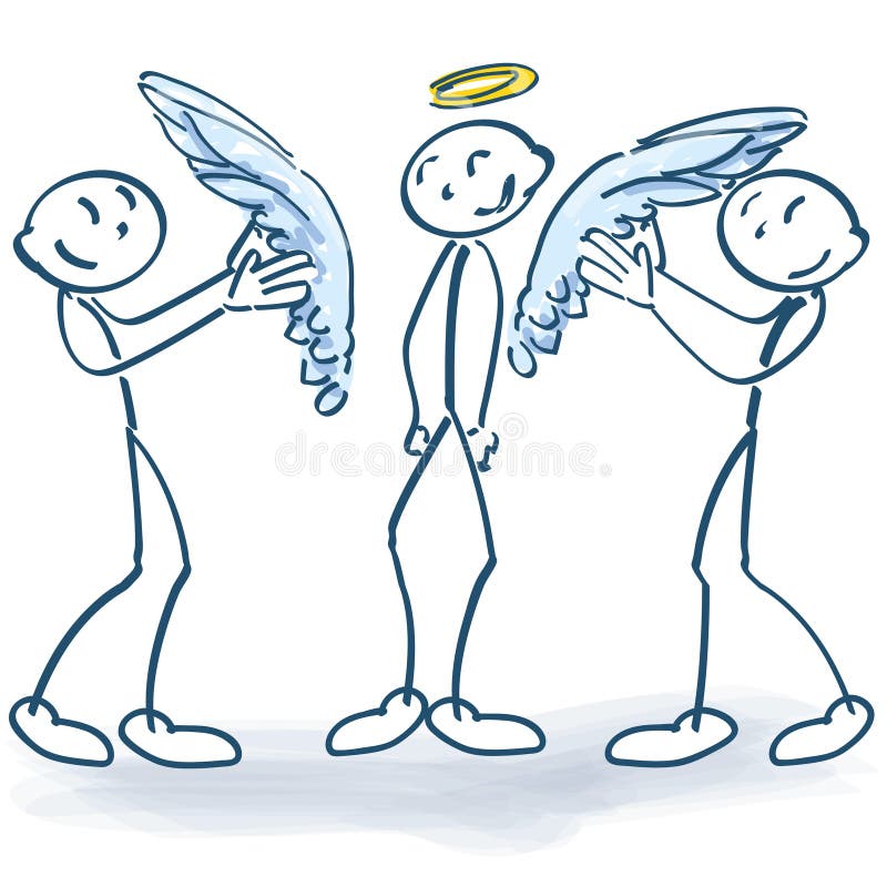 Stick Figure Angel Stock Illustrations – 113 Stick Figure Angel Stock ...