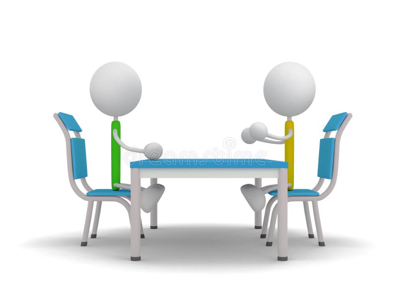 Stick Figures Talking Face To Face Stock Illustration - Illustration of ...