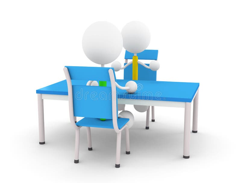 Stick Figures Talking Face To Face Stock Illustration - Illustration of ...