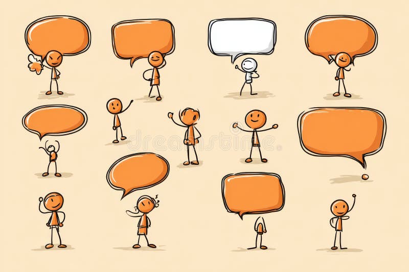 Stick Figures Talking Stock Illustrations – 296 Stick Figures Talking ...