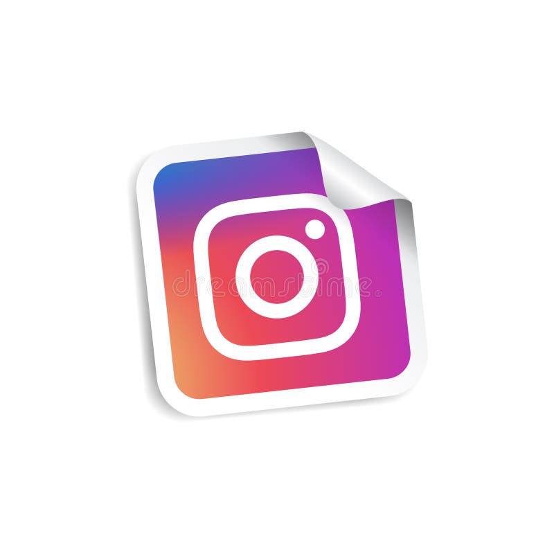 Instagram Logo Icon Sticker Editorial Photography - Illustration of ...
