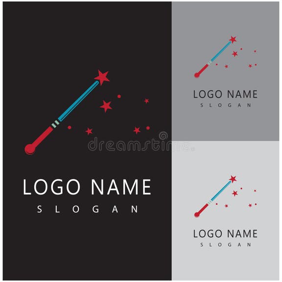 Stick Magic Stick Background Logos Vector Illustration Design Stock ...