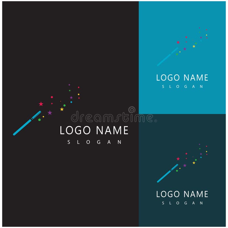 Stick Magic Stick Background Logos Vector Illustration Design Stock ...
