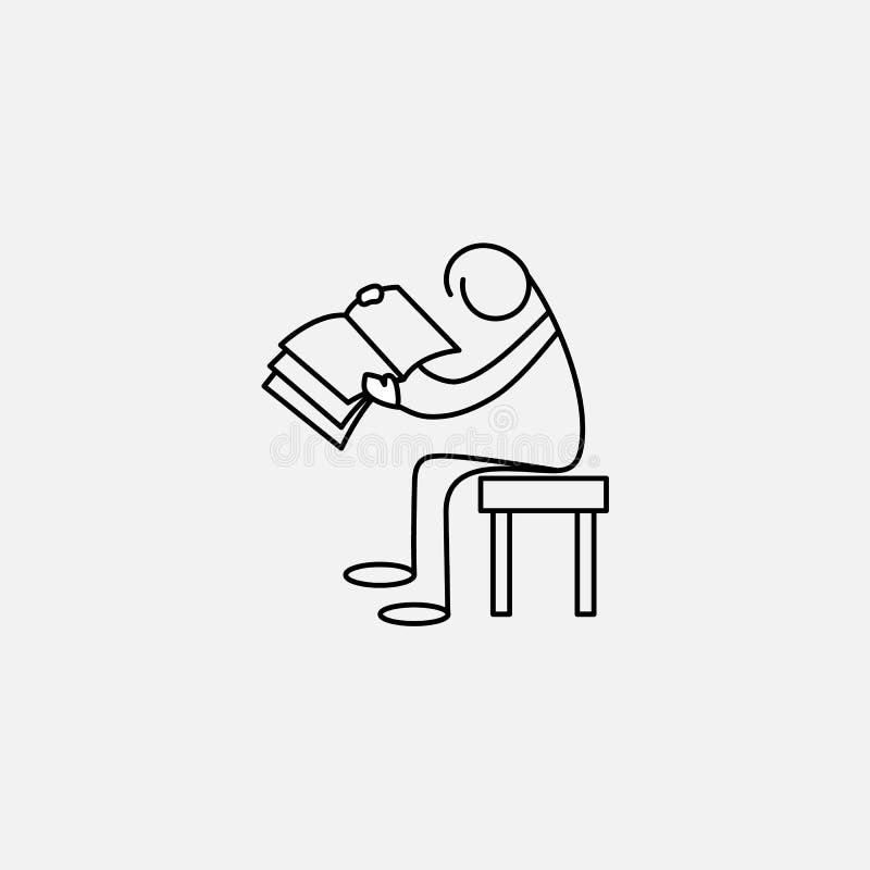 Stick Figure Reading Book Stock Illustrations – 290 Stick Figure ...