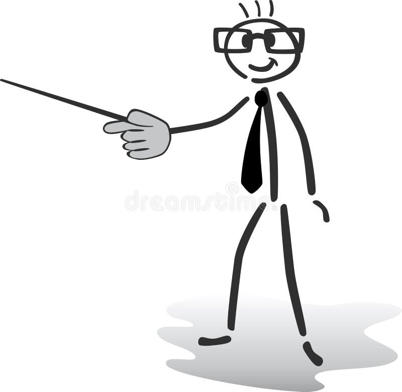 Stick Man Illustration - Pointing and Showing Stock Vector ...