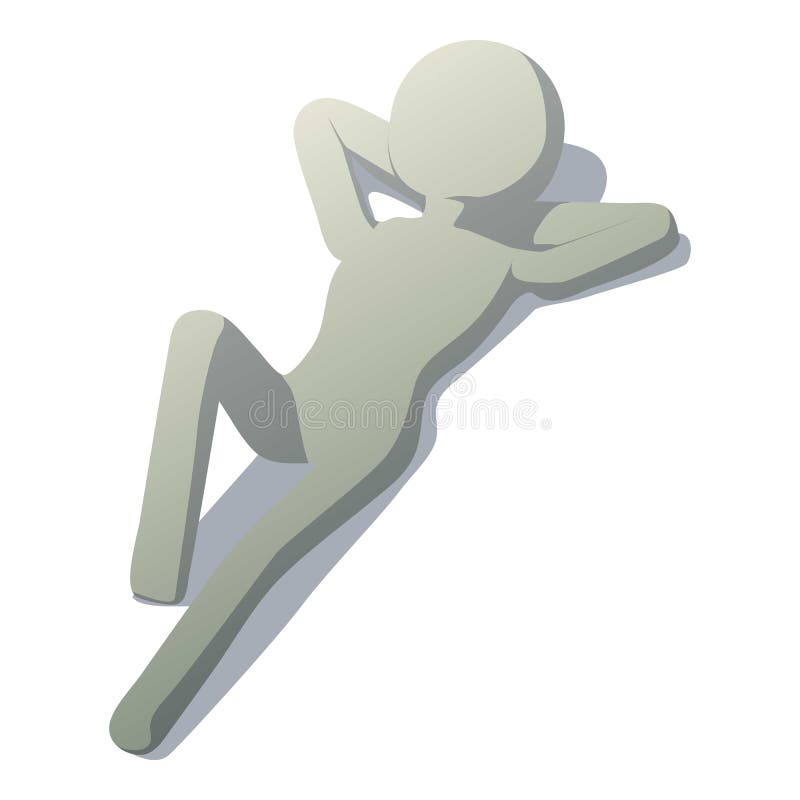 Man Lying on the Bed, Stick Figure Pictogram, Illustration of People in ...