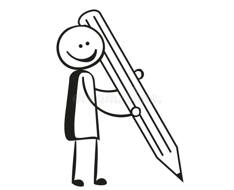 Man Pencil Stock Illustrations – 27,867 Man Pencil Stock Illustrations ...