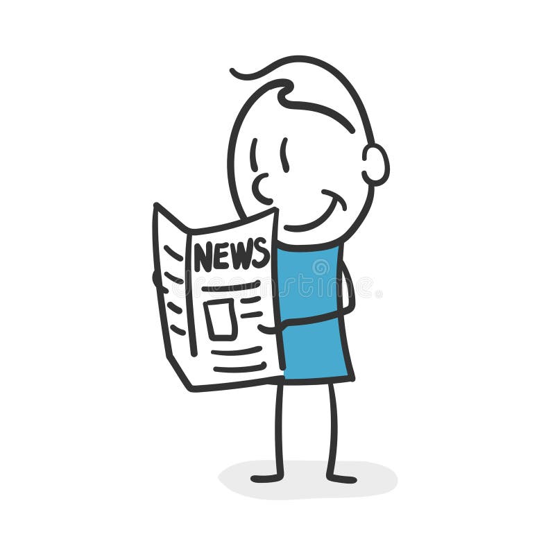 Stick Figure Reading Happy Stock Illustrations – 164 Stick Figure ...