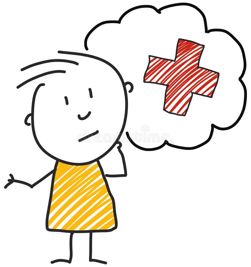 3D Stickman With Cross Symbol Stock Illustration - Illustration of ...