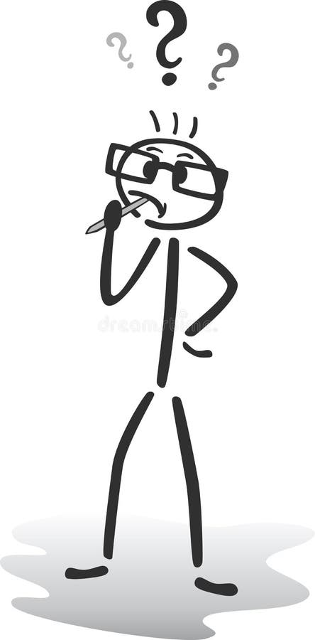 Stickman that Thinks - Vector Illustration Stock Vector - Illustration ...