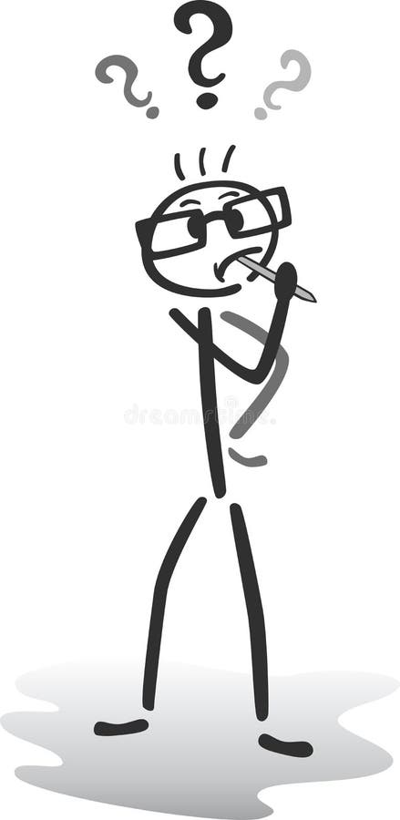 Stickman that Thinks - Vector Illustration Stock Vector - Illustration ...