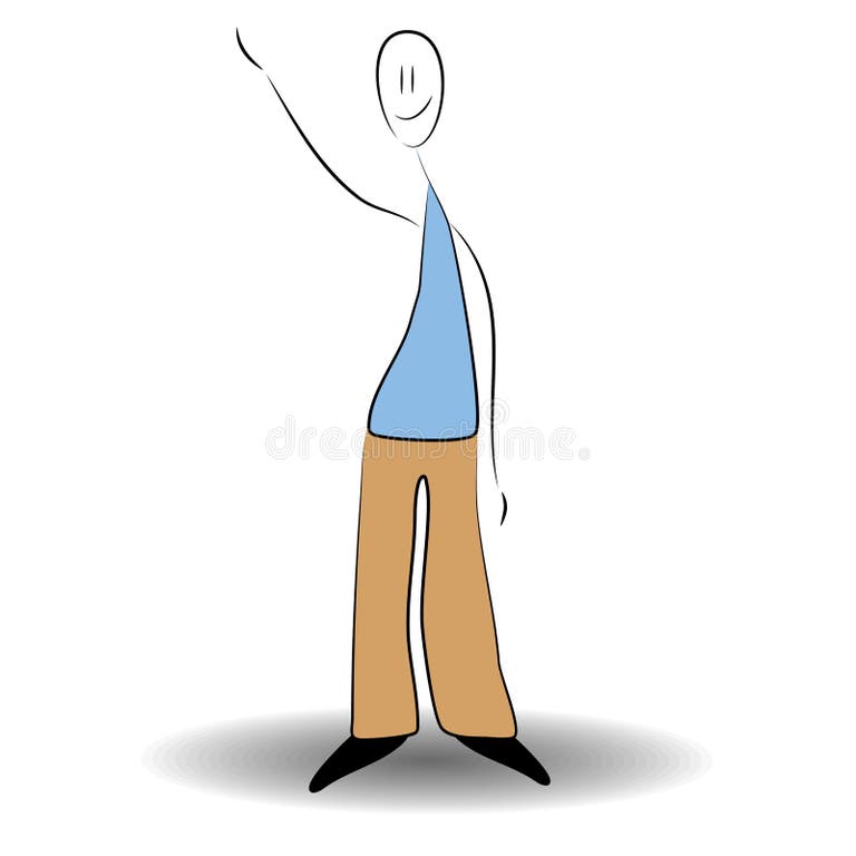 Stick Man Waving Stock Illustrations – 811 Stick Man Waving Stock ...