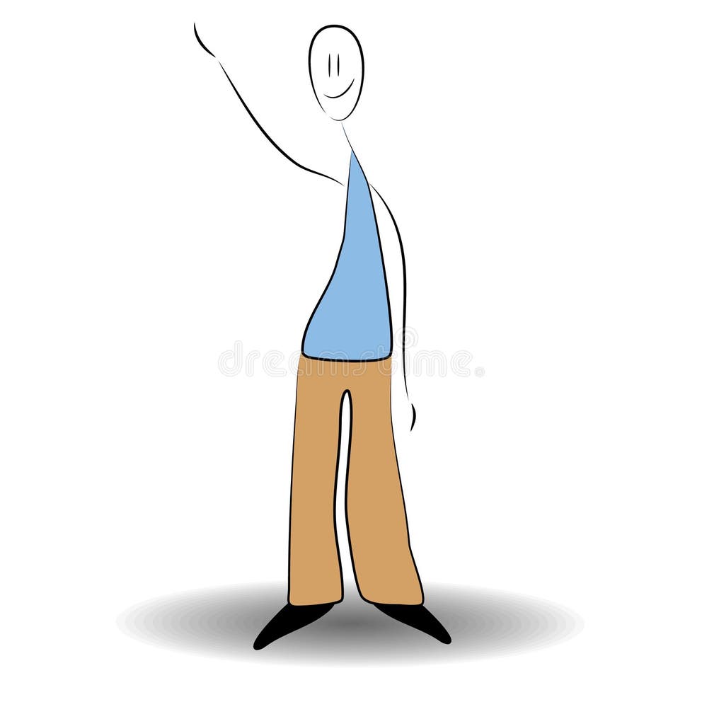 Stick Man Waving Stock Illustrations – 713 Stick Man Waving Stock ...