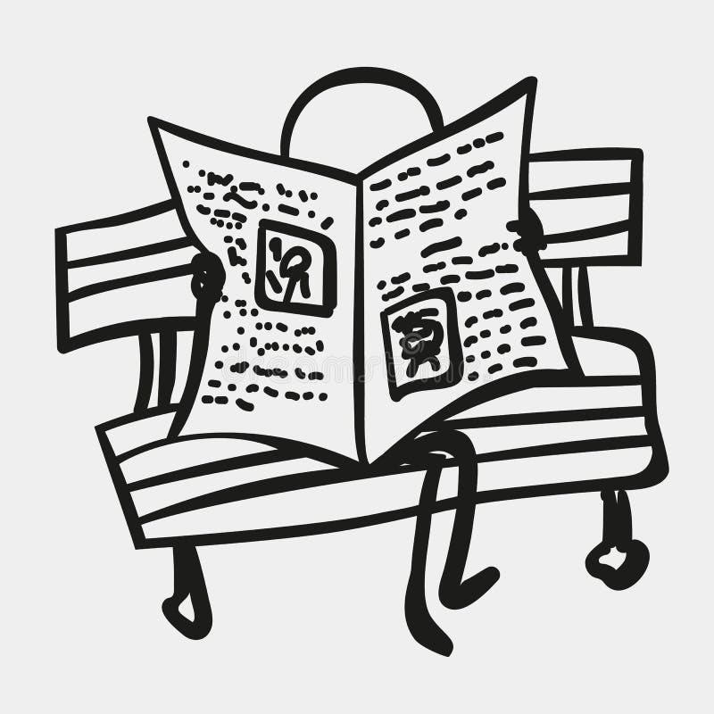 Stick Men or Figures Read Newspaper Stock Vector - Illustration of ...