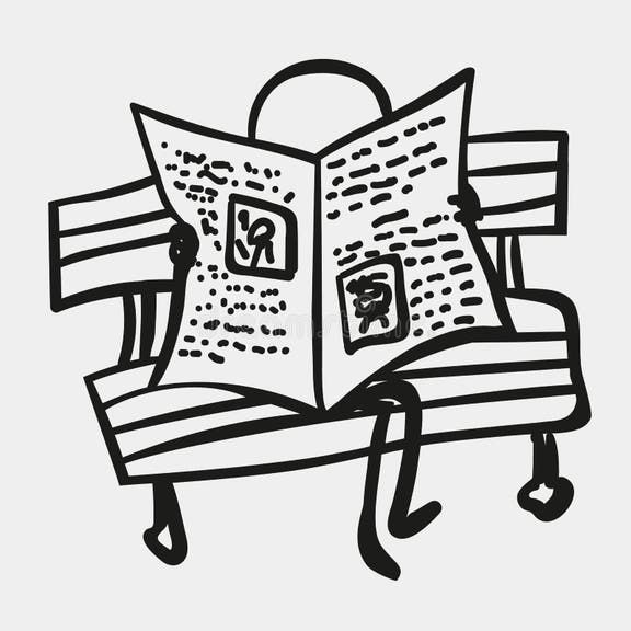 Stick Men or Figures Read Newspaper Stock Vector - Illustration of ...